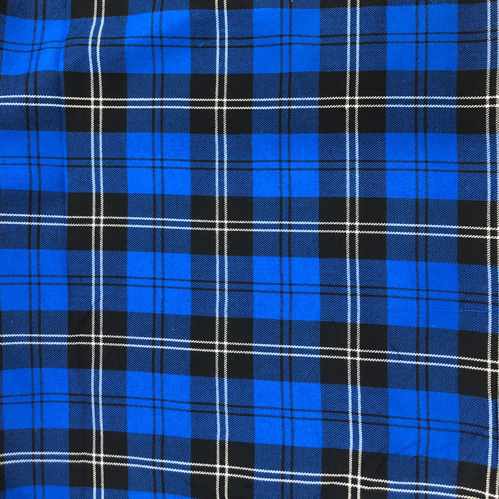Blue and Black Tartan – FabricBazaar