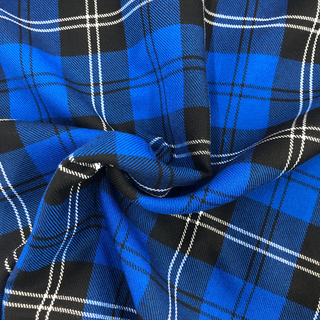 Blue and Black Tartan – FabricBazaar